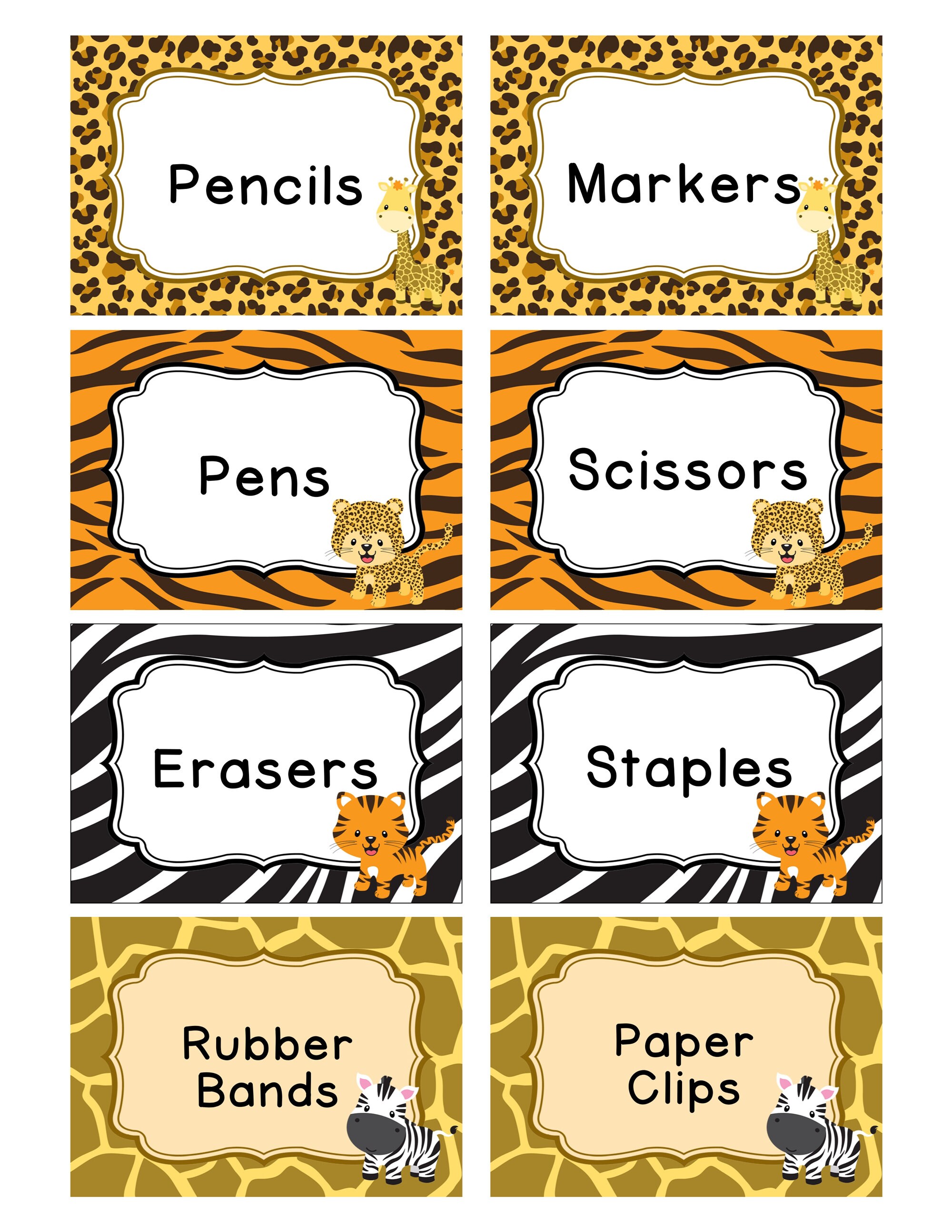 Editable Bin Labels, Jungle Safari Classroom Labels, Classroom Decor ...