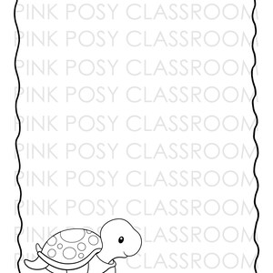 Ocean Animals Writing Paper, Ocean Animals Stationery, Printable Paper ...