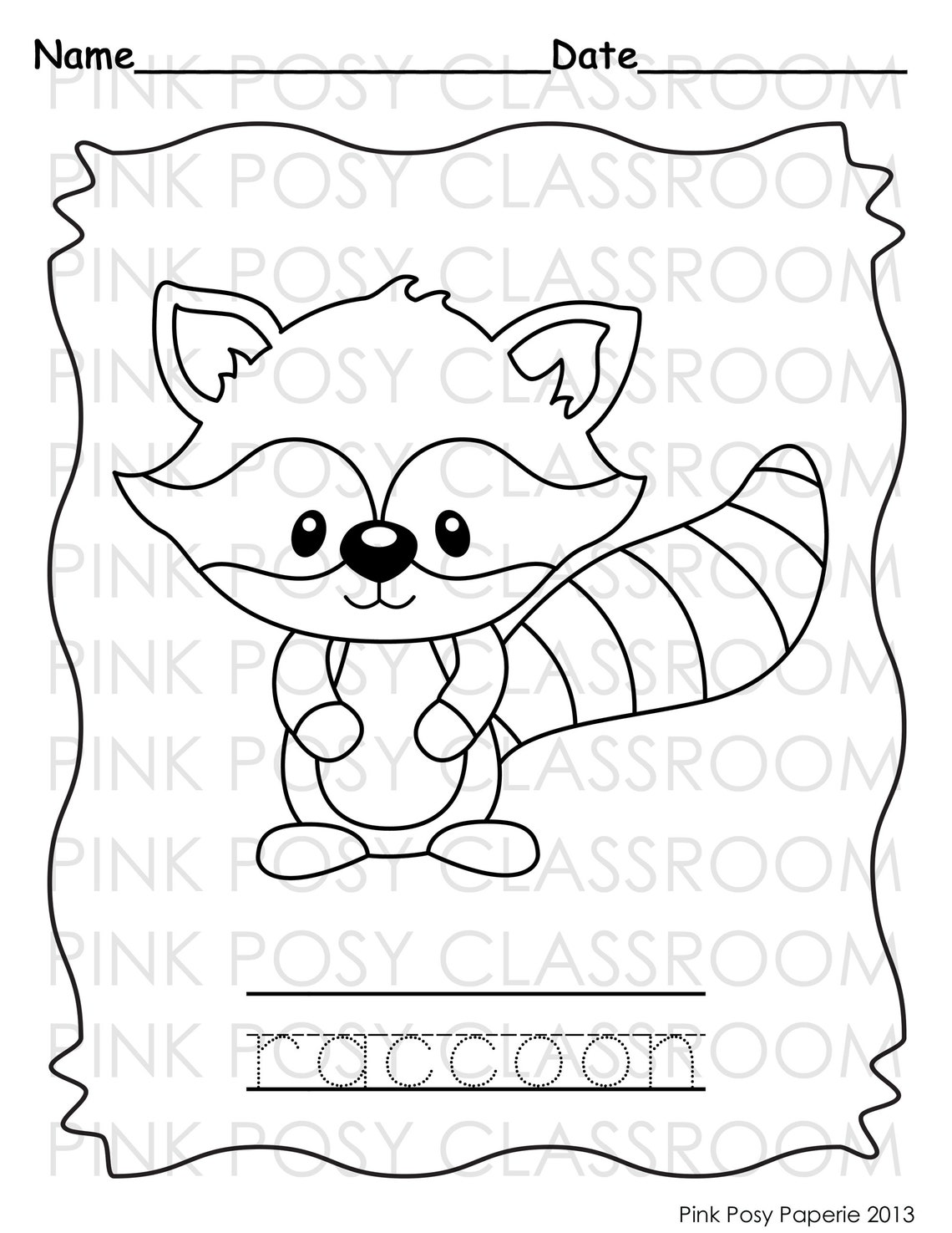 Woodland Animals Coloring Pages, Color and Trace the Word, Woodland ...