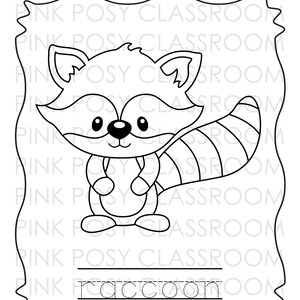 Woodland Animals Coloring Pages, Color and Trace the Word, Woodland ...
