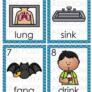 Consonant Blends Vocabulary Cards, Blends Ng & Nk Printable, Blends ...
