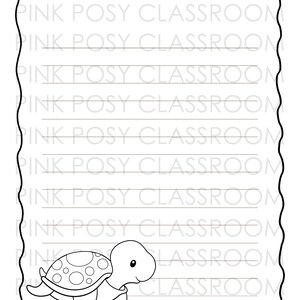Ocean Animals Writing Paper, Ocean Animals Stationery, Printable Paper ...
