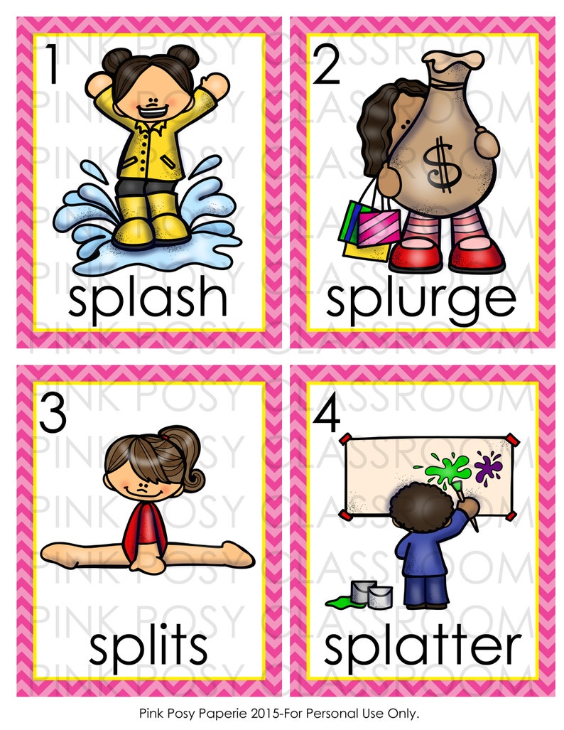 SPL Blends Trigraphs Vocabulary Cards, SPL Blends Printable, Blends ...