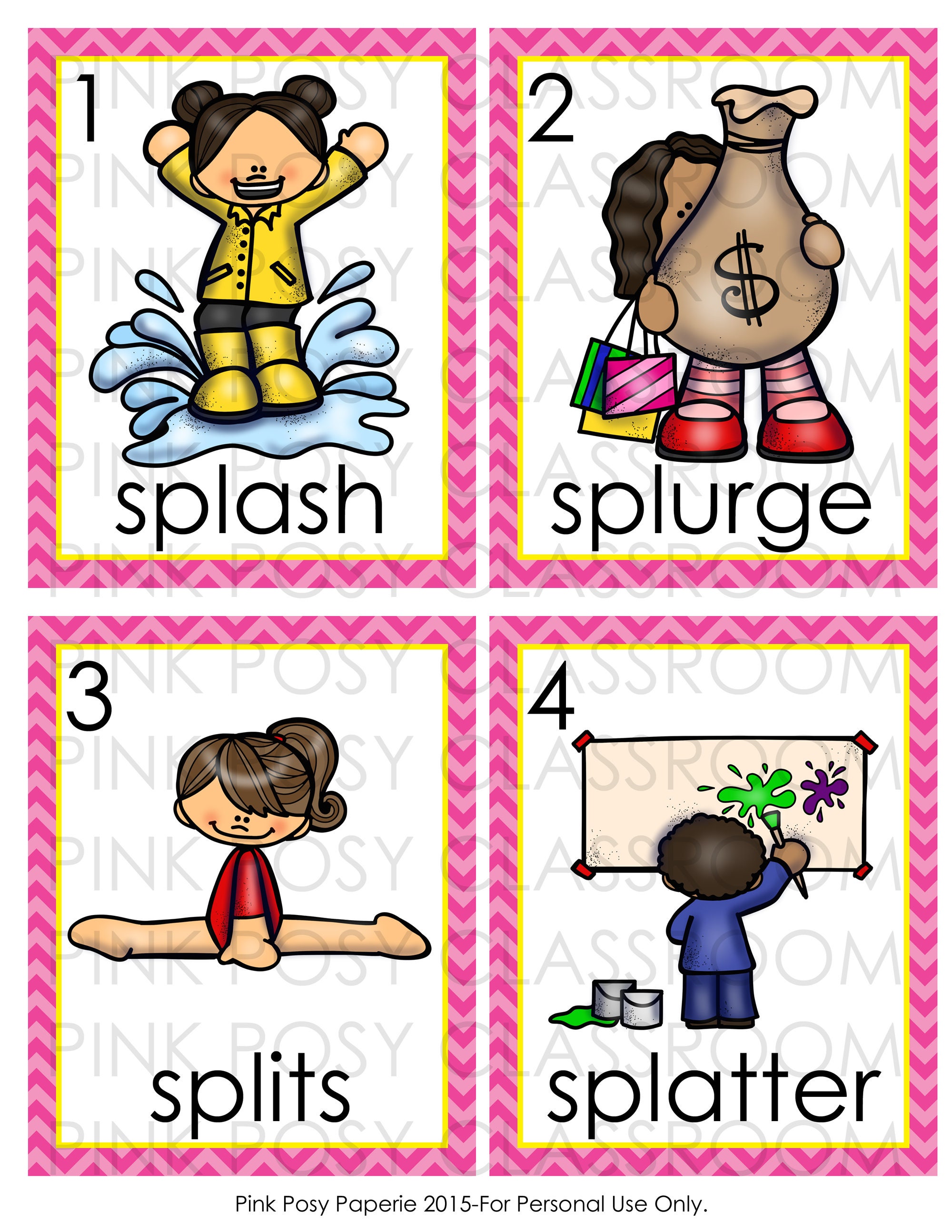 SPL Blends Trigraphs Vocabulary Cards, SPL Blends Printable, Blends ...