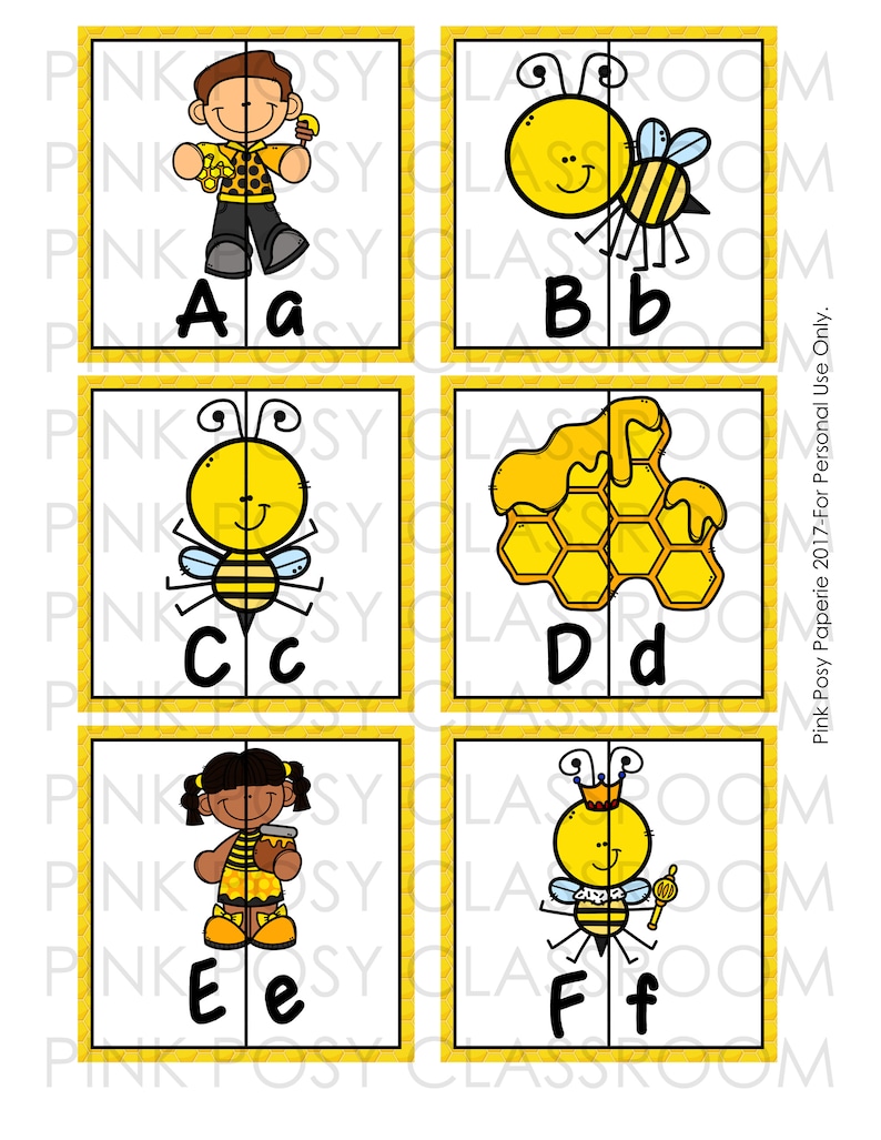 Bee Puzzles, Teacher Resource, Alphabet Puzzles, Classroom Games ...