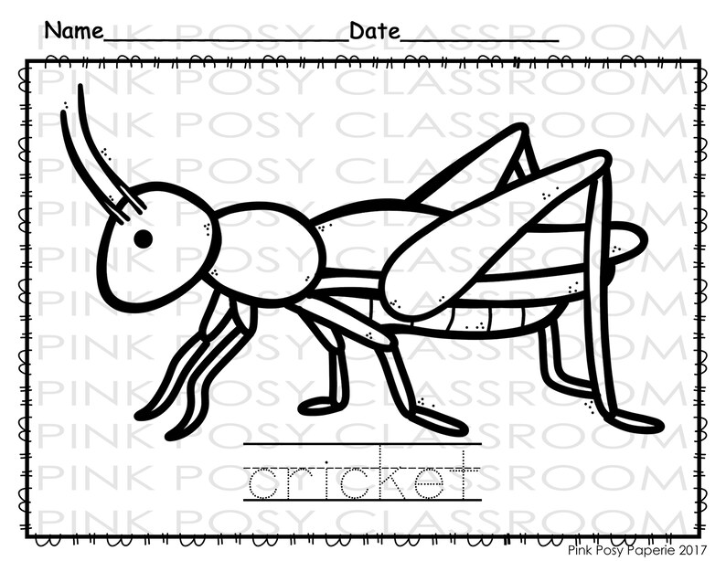 Insect Coloring Pages, Color and Trace the Letter, Insect Activities ...