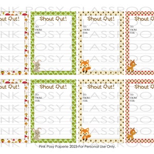 Shout Out Cards, Notes From Teacher, Student Rewards, Woodland ...