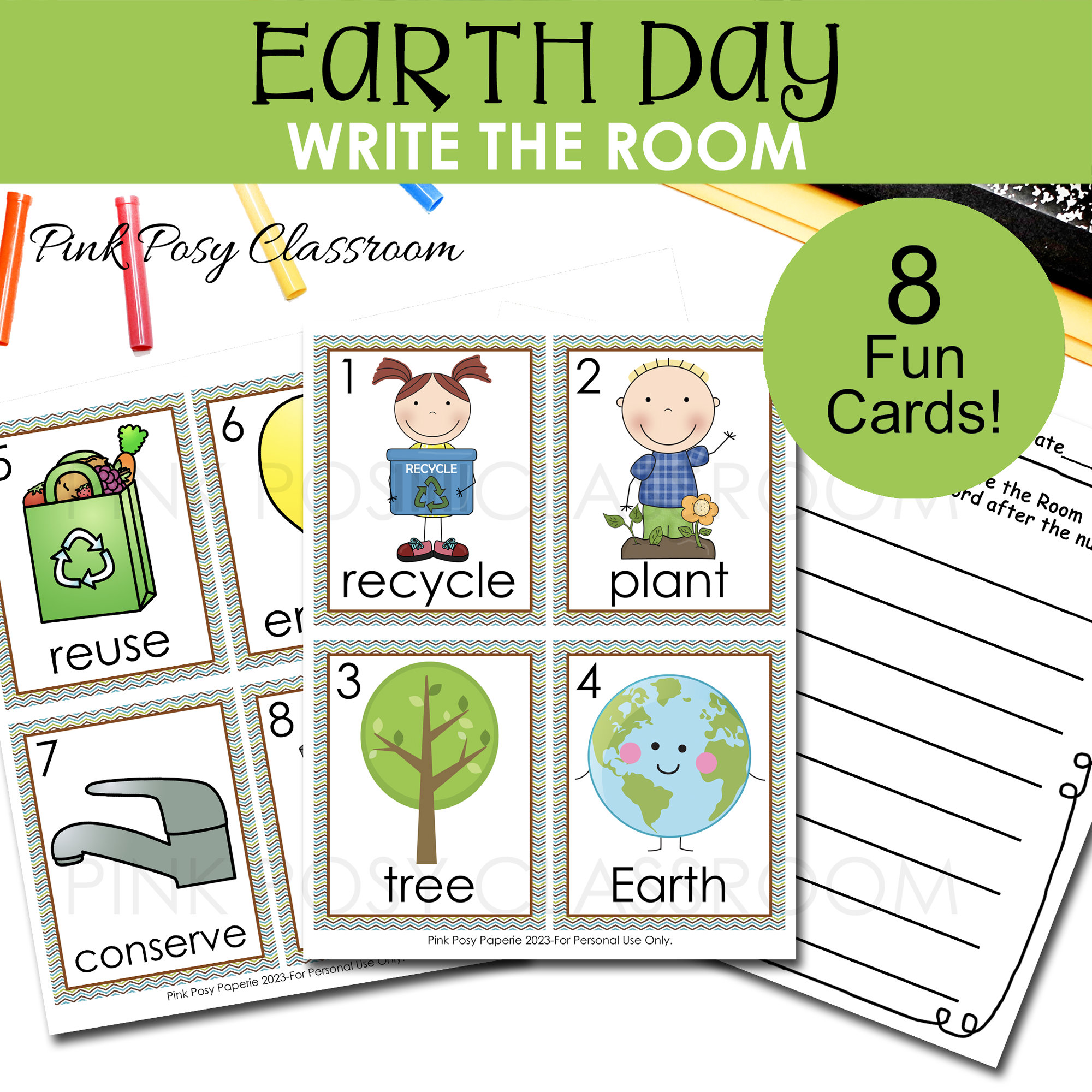 Earth Day Vocabulary Cards, Earth Day Printable, Literacy Center ...