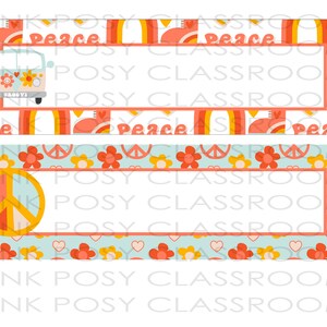 Editable Desk Name Plates, Groovy Desk Name Tag, Classroom Decorations ...