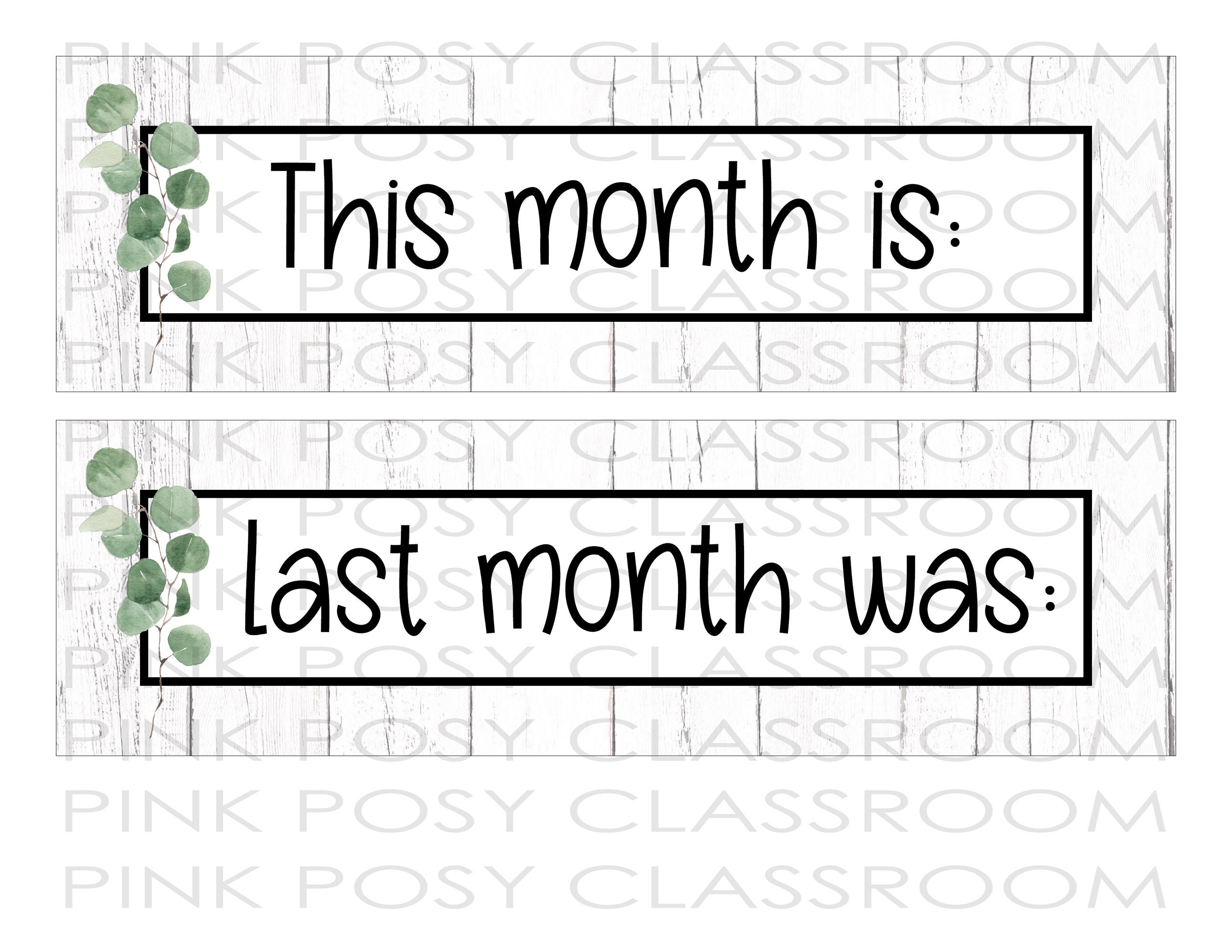 Farmhouse Calendar Set, Classroom Calendar Set, Classroom Decor, Number ...