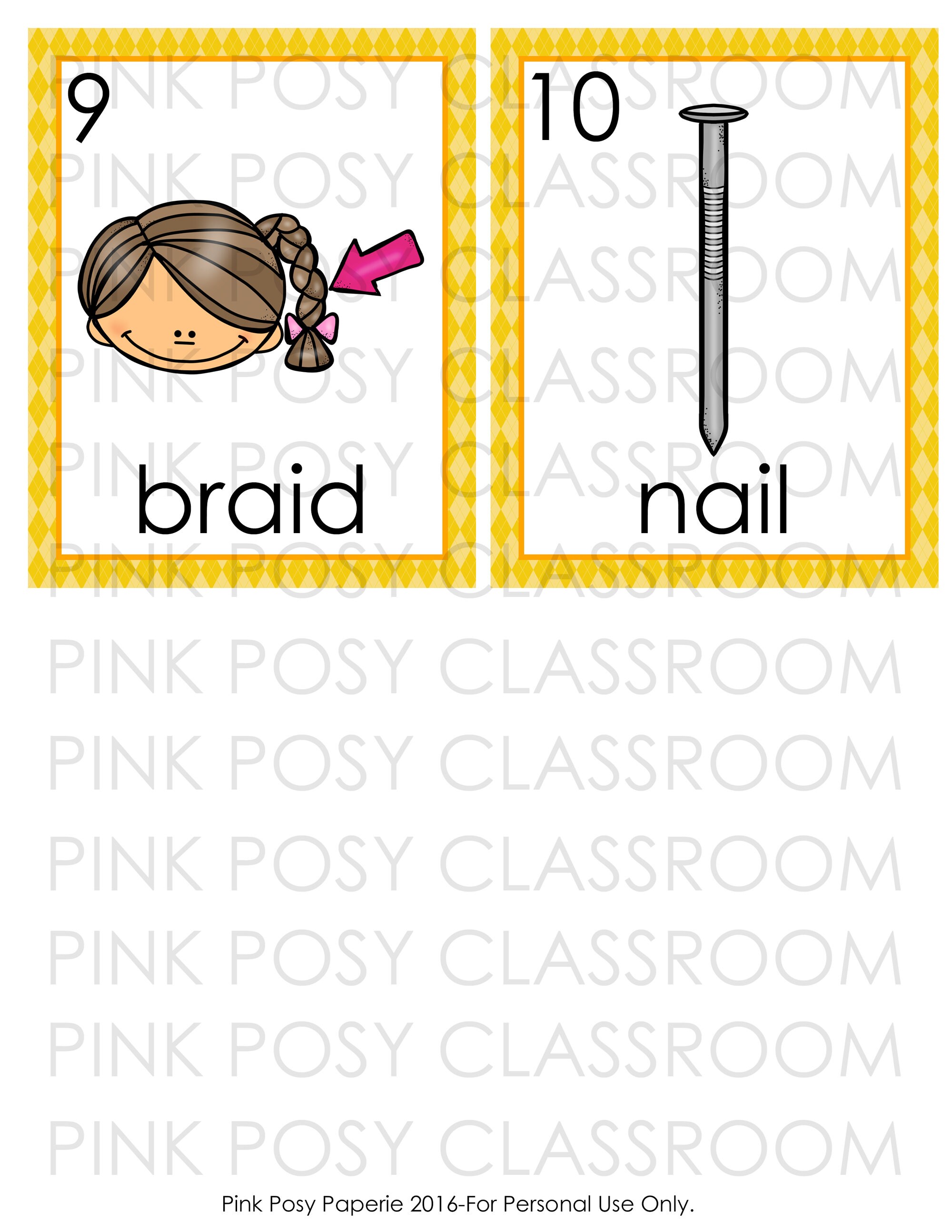 Long Vowels Vocabulary Cards, Vowel Worksheet, Long A Vowel Team Ai ...