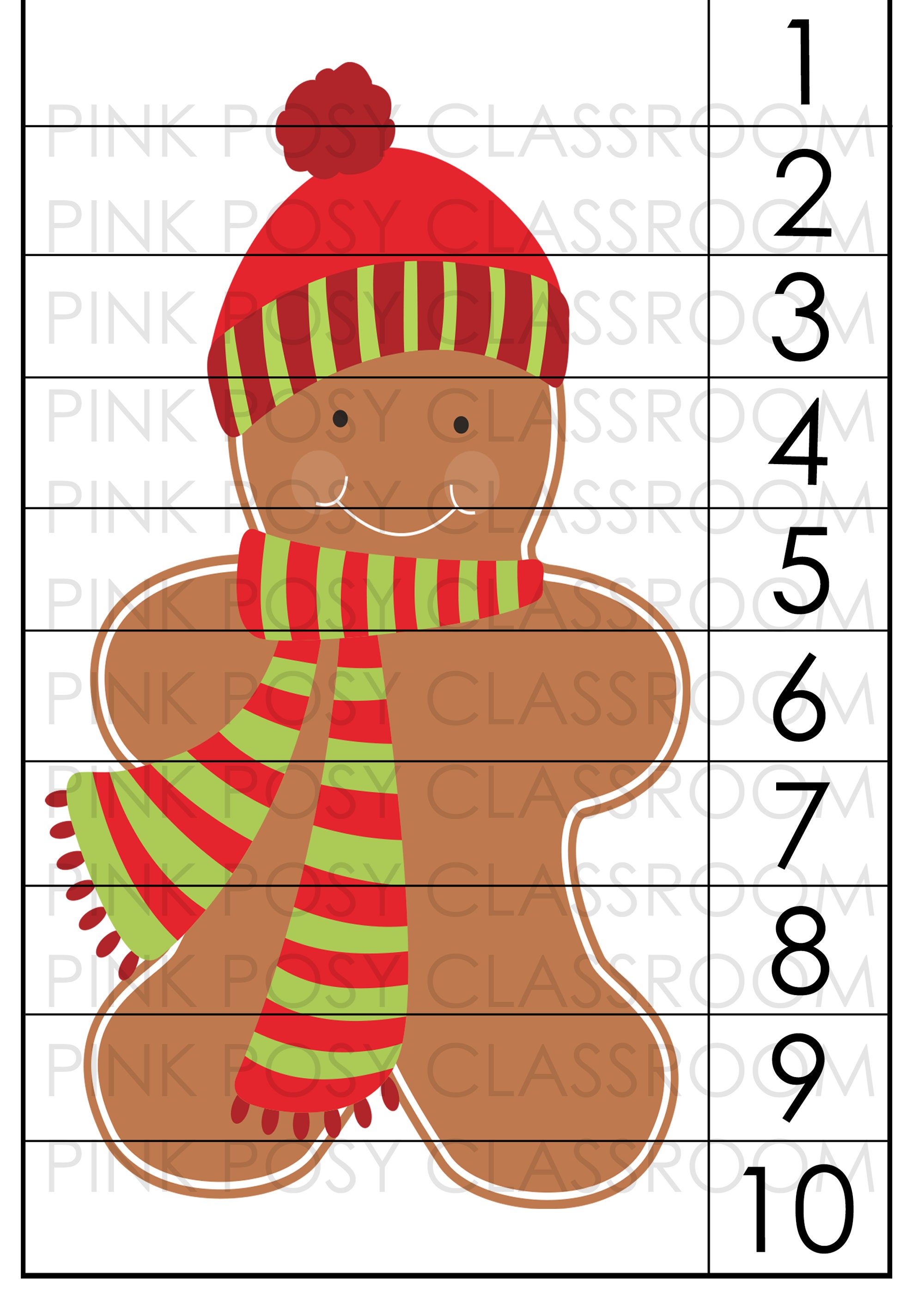 Gingerbread Puzzles, Christmas Number Puzzles, Classroom Games, Number ...