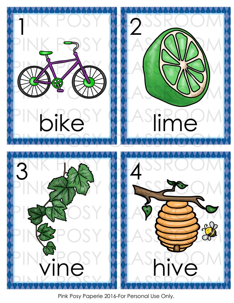 Magic E Long I Vocabulary Cards, Silent E Printable, Phonics Worksheet ...