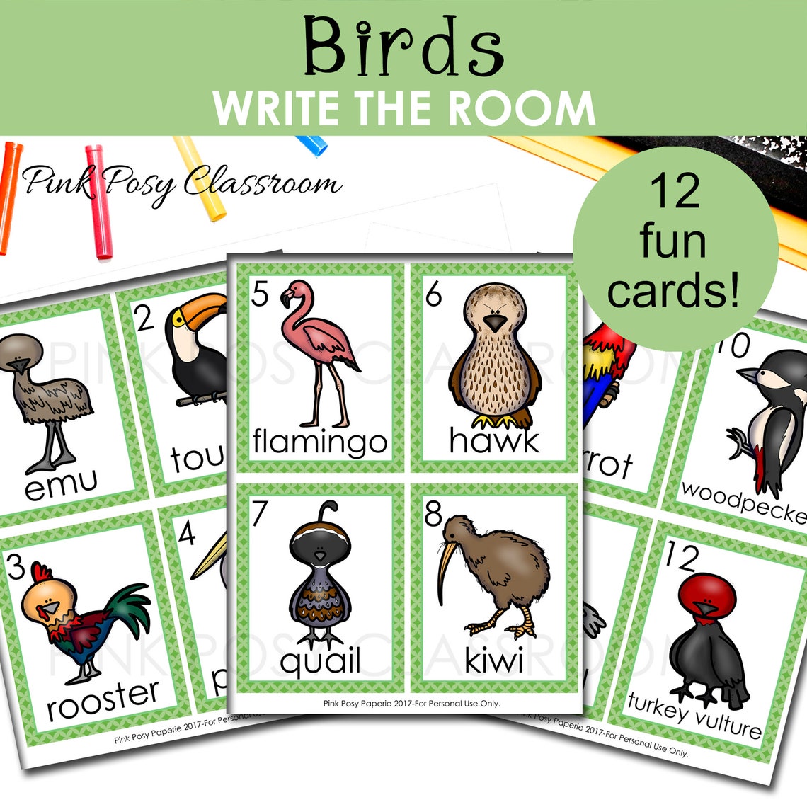 Bird Vocabulary Cards Bird Printable Literacy Center - Etsy