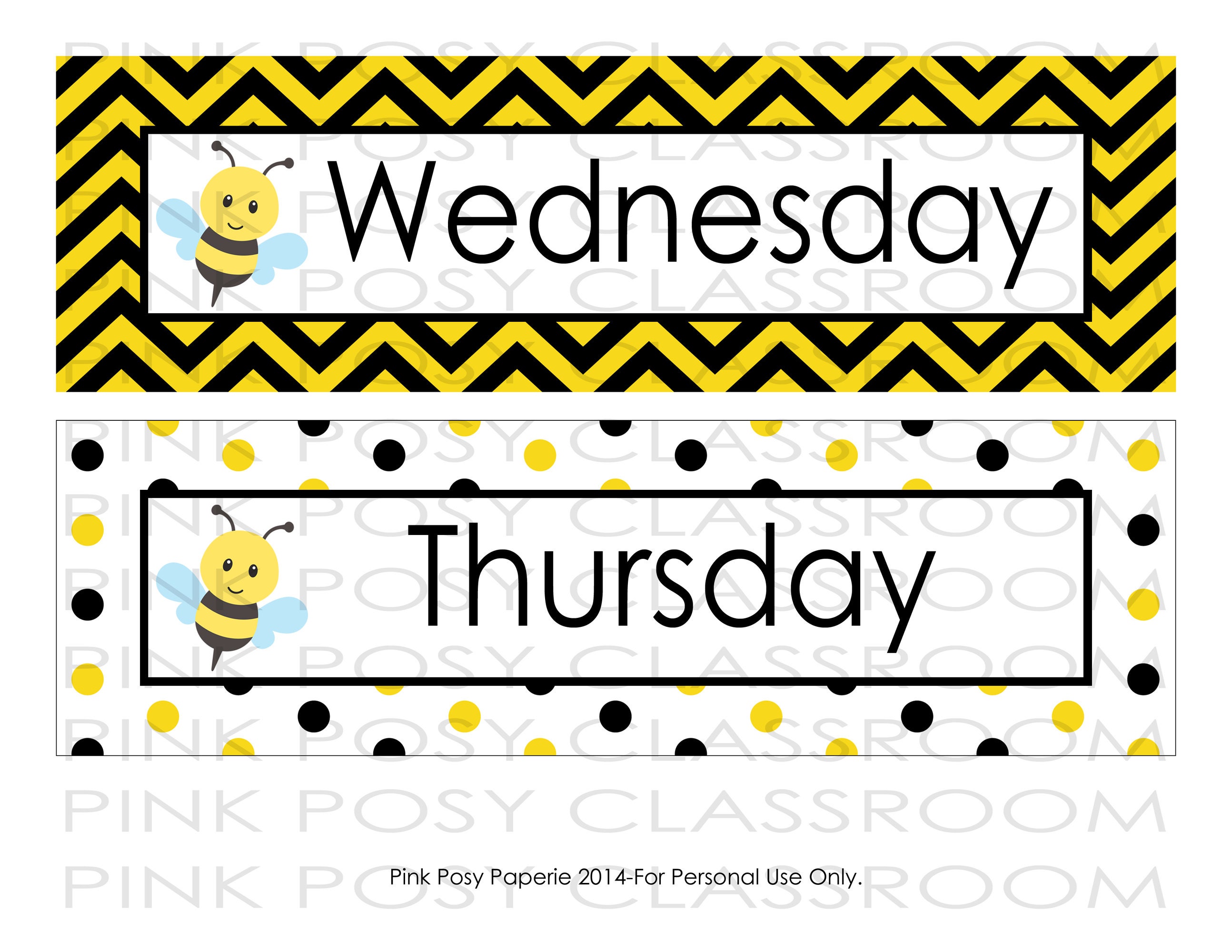 Bee Calendar Set, Classroom Calendar Set, Classroom Decor, Number ...