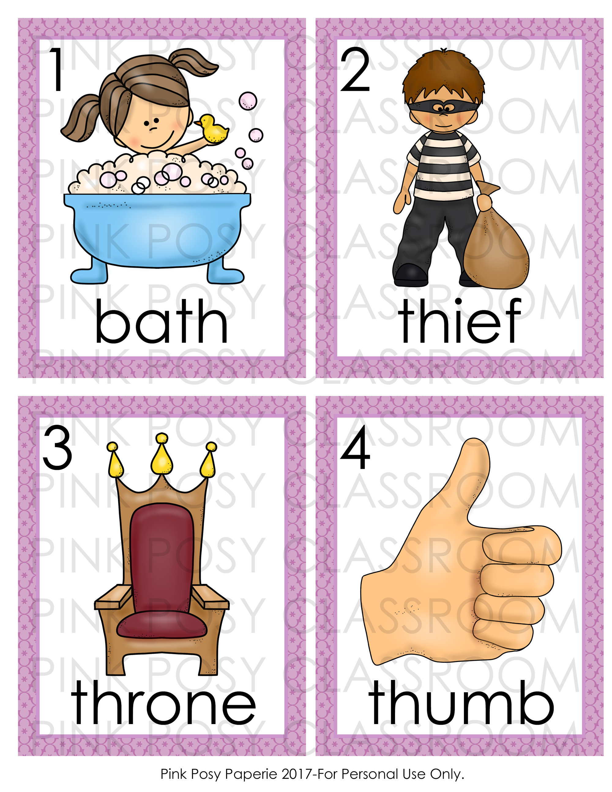 TH Blends Digraphs Vocabulary Cards TH Blends Printable - Etsy