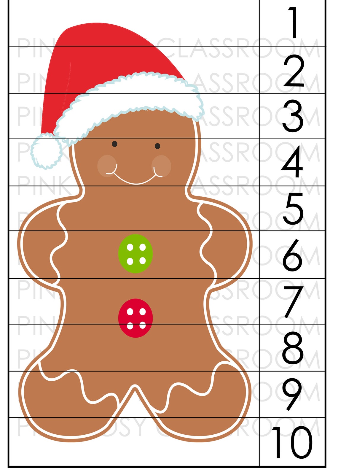 Gingerbread Puzzles, Christmas Number Puzzles, Classroom Games, Number ...