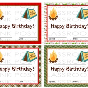 Happy Birthday Certificate, Camping Birthday Certificate, Classroom ...