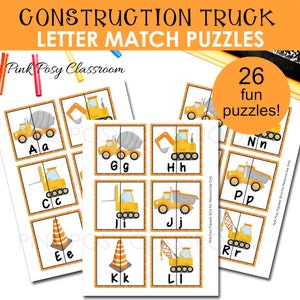 Construction Puzzles, Letter Matching, Alphabet Puzzles for Toddlers ...