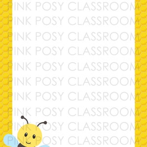 Bee Writing Paper, Bee Printable Paper, Bee Stationery, Bee Lined Paper ...