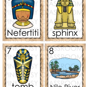 Ancient Egypt Vocabulary Cards, Egypt Printable, Literacy Center ...