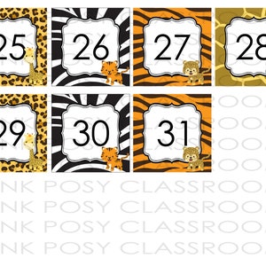 Jungle Calendar Set, Classroom Calendar Set, Classroom Decor, Safari ...