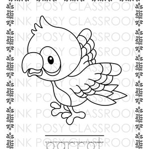 Rainforest Animals Coloring Pages, Color and Trace the Word, Rain ...