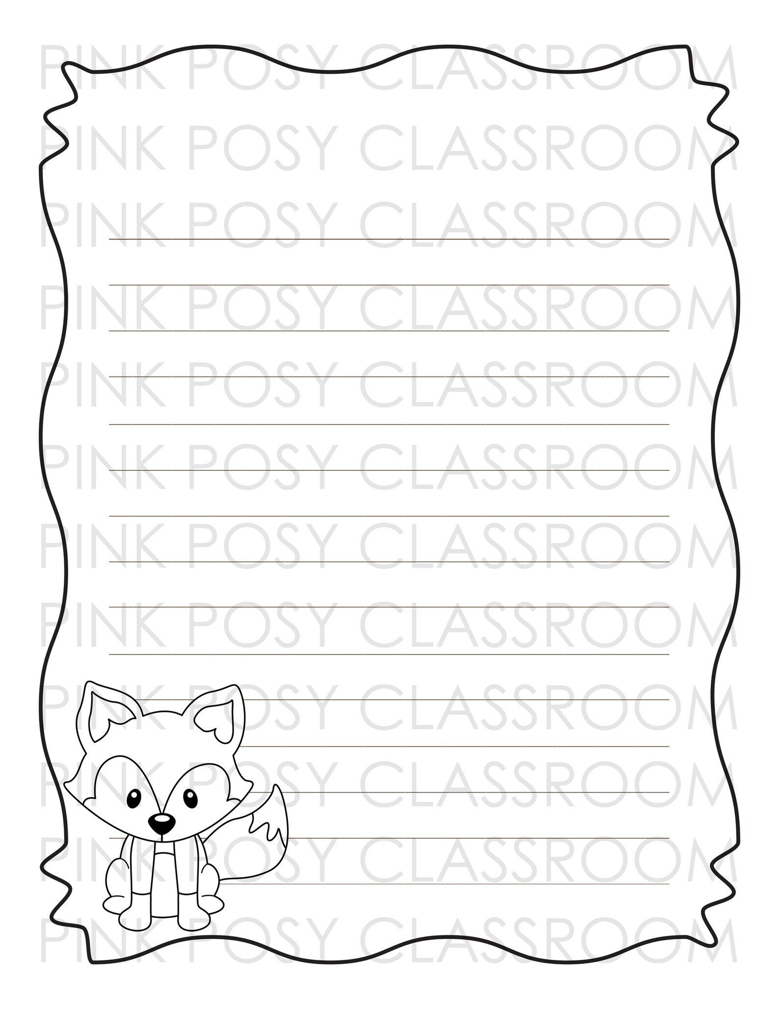 Woodland Animals Writing Paper, Woodland Stationery, Printable Paper ...