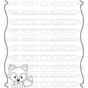 Woodland Animals Writing Paper, Woodland Stationery, Printable Paper ...