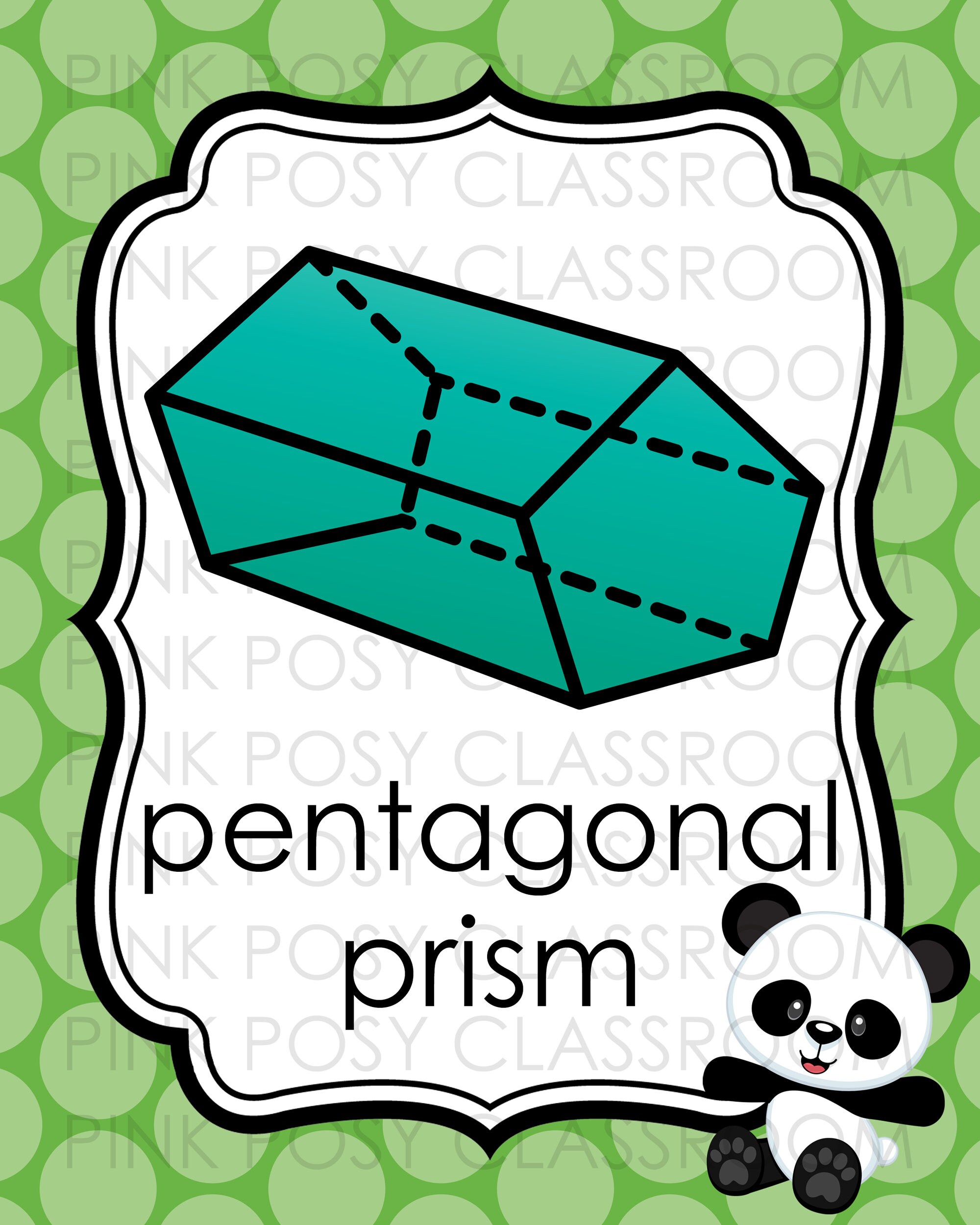 Panda Shape Posters, Classroom Decor, 3D Shape Posters, Printable Shape ...