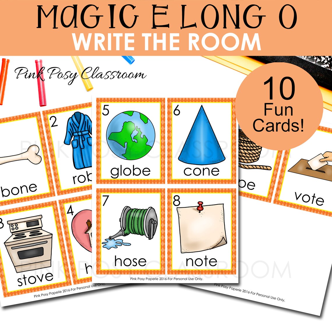 Magic E Long O Vocabulary Cards, Silent E Printable, Phonics Worksheet ...