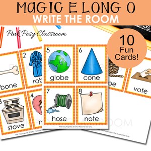 Magic E Long O Vocabulary Cards, Silent E Printable, Phonics Worksheet ...