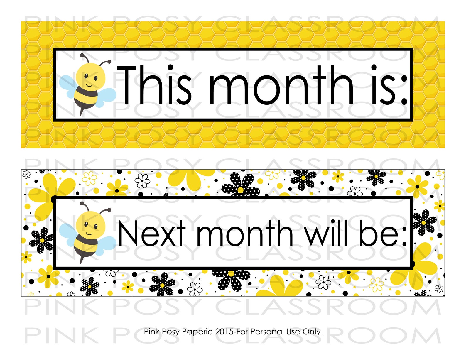 Bee Calendar Set, Classroom Calendar Set, Classroom Decor, Number ...