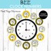 Clock Number Labels, Classroom Decor, Telling Time, Bee Theme, School ...