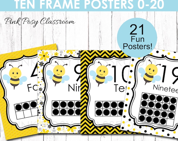 Bee & Honey Themed Number Set Teacher Decor 1-30 - Etsy