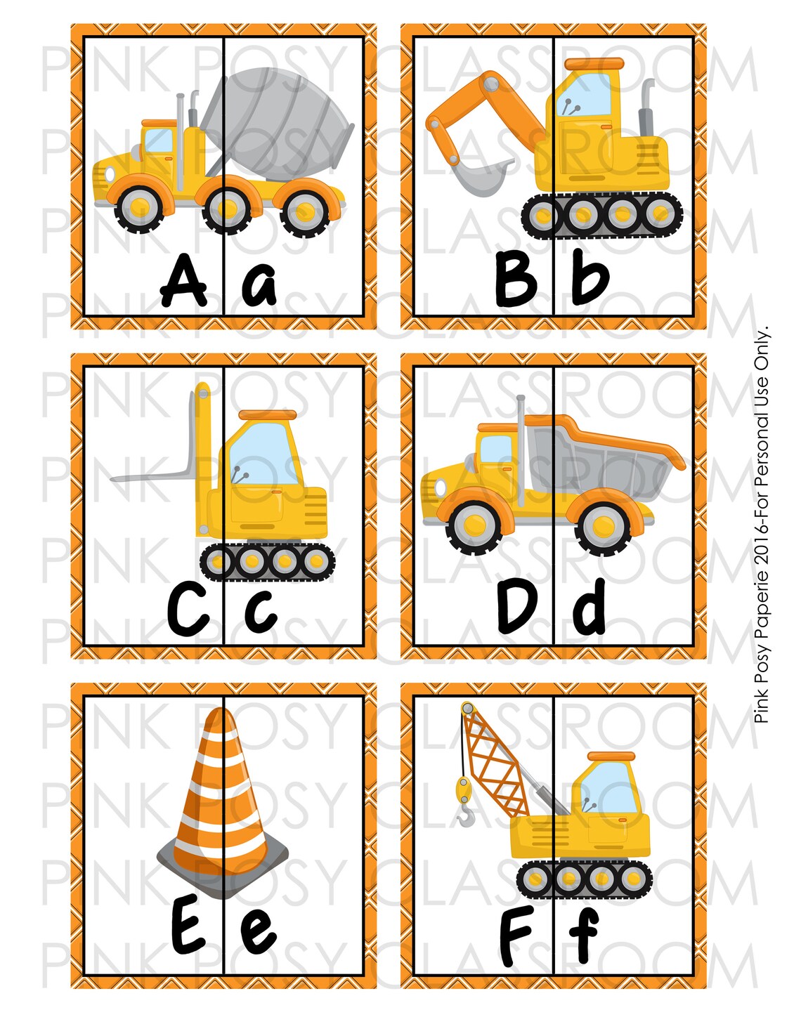 Construction Puzzles, Letter Matching, Alphabet Puzzles for Toddlers ...