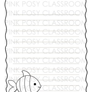 Ocean Animals Writing Paper, Ocean Animals Stationery, Printable Paper ...