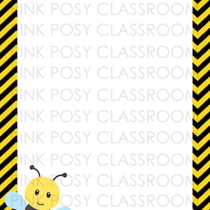 Bee Writing Paper, Bee Printable Paper, Bee Stationery, Bee Lined Paper ...