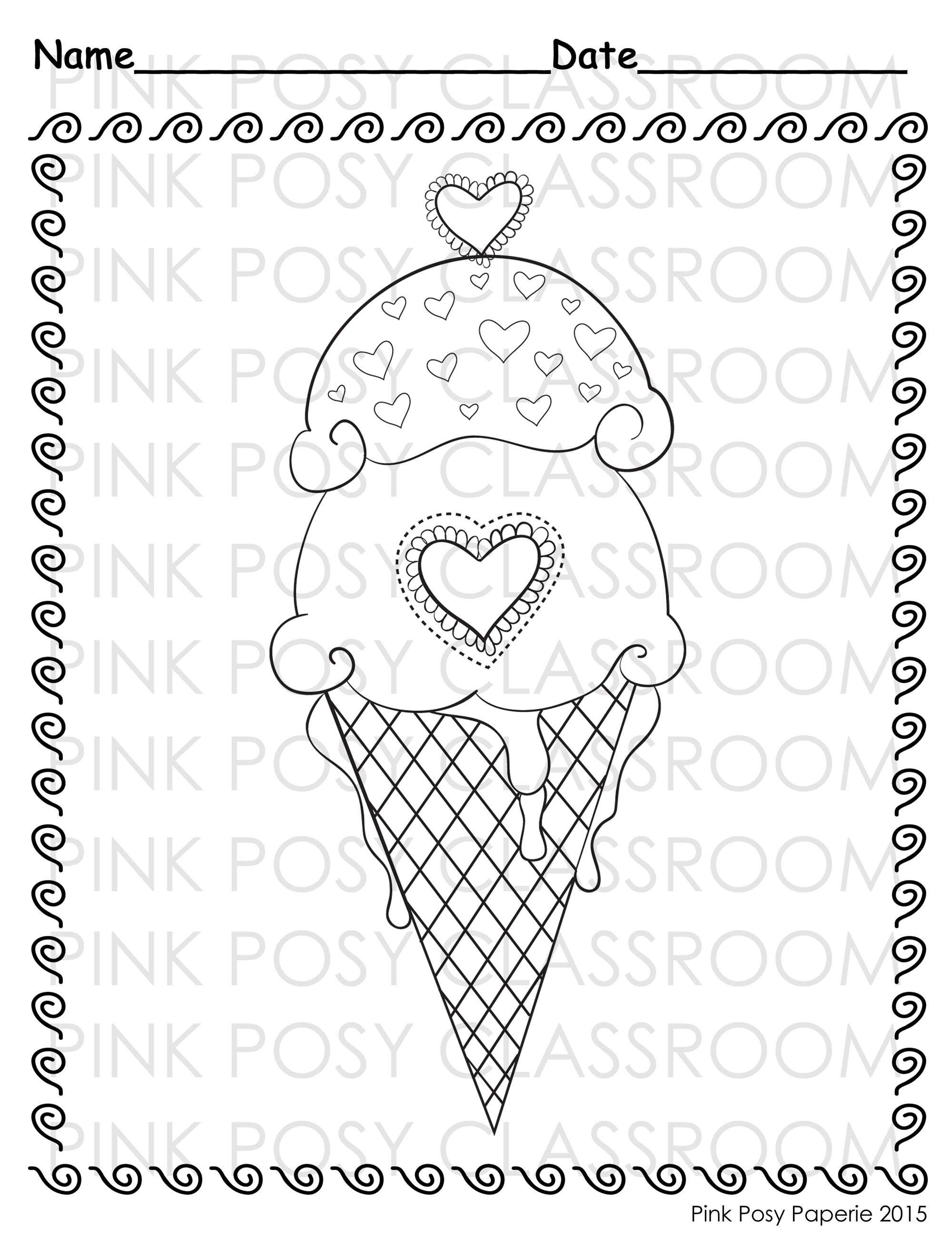 Ice Cream Coloring Pages, Ice Cream Printable, Ice Cream Activities for ...