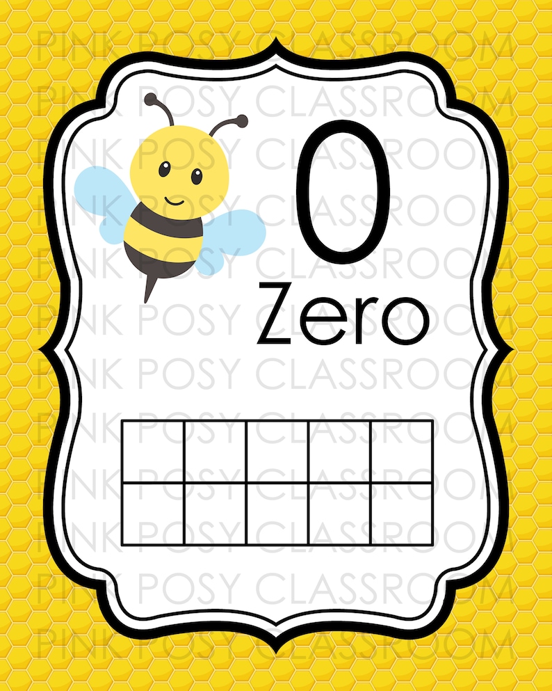 Bee Ten Frame Posters, Classroom Number Display, Math Activity ...