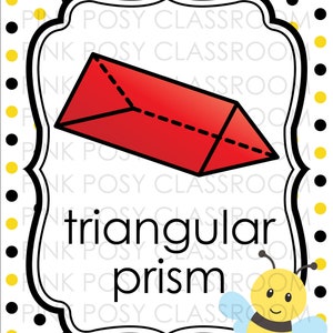 Bee Shape Posters, Classroom Decor, 3D Shape Posters, Printable Shape ...