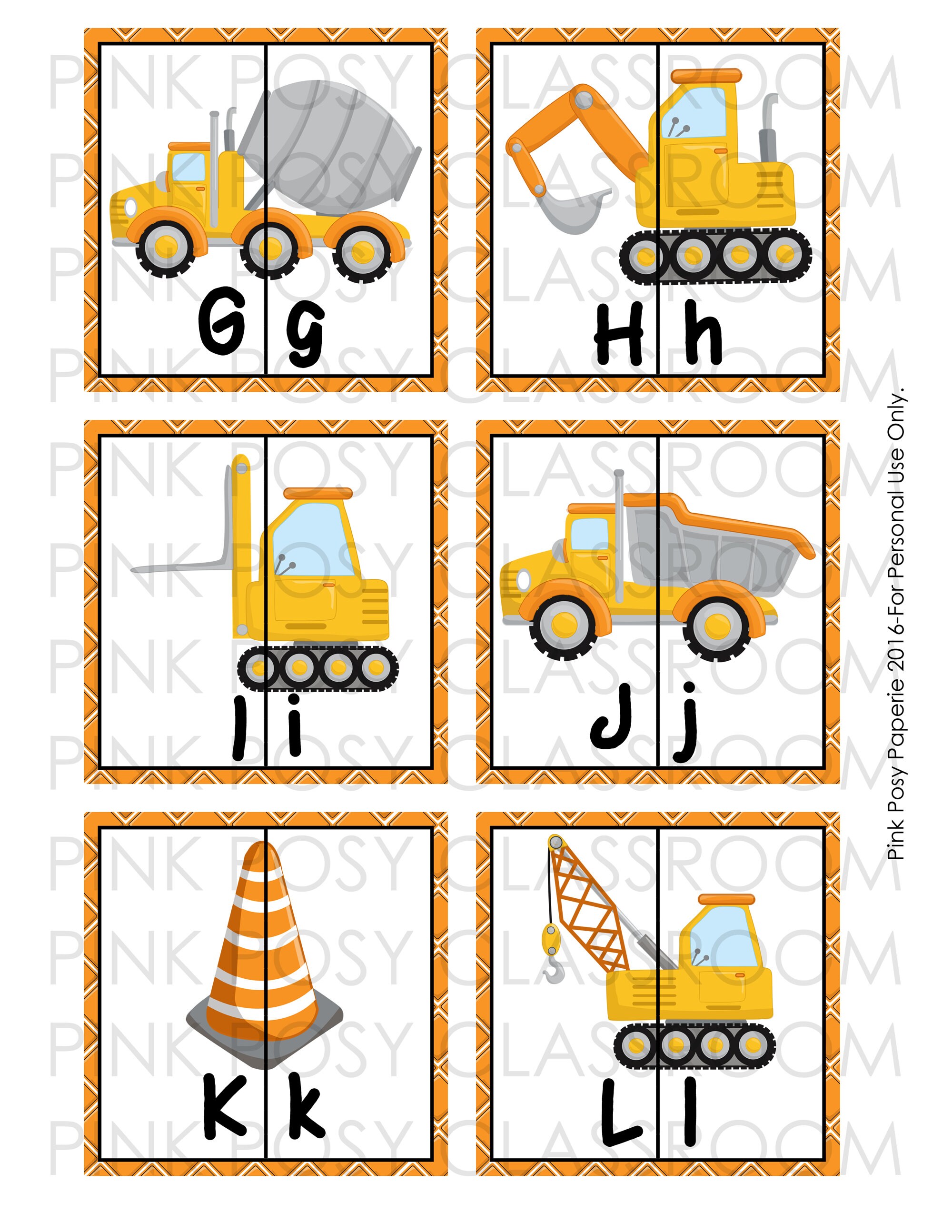 Construction Puzzles, Letter Matching, Alphabet Puzzles for Toddlers ...
