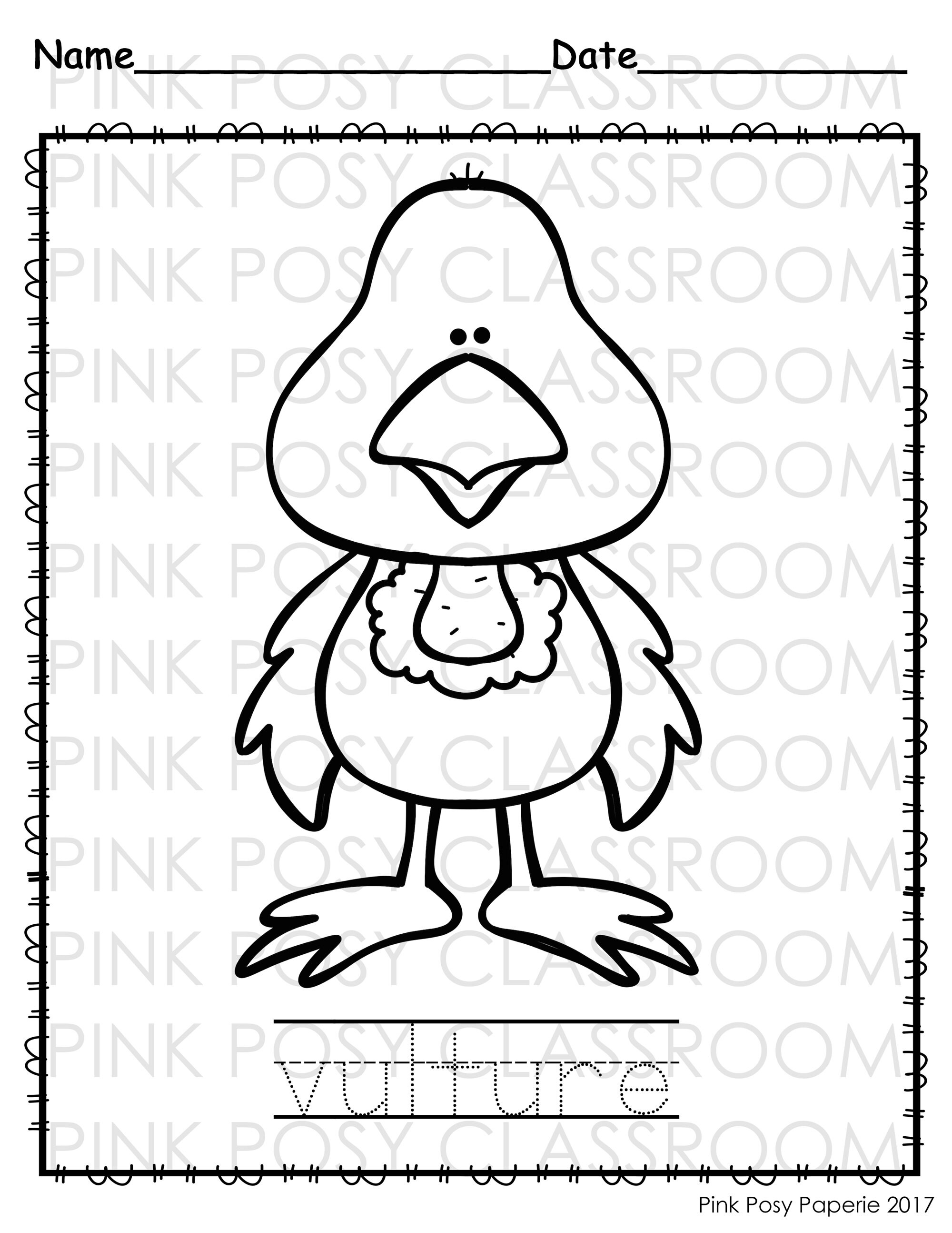 Desert Animal Coloring Pages, Color and Trace the Letters, Animal ...