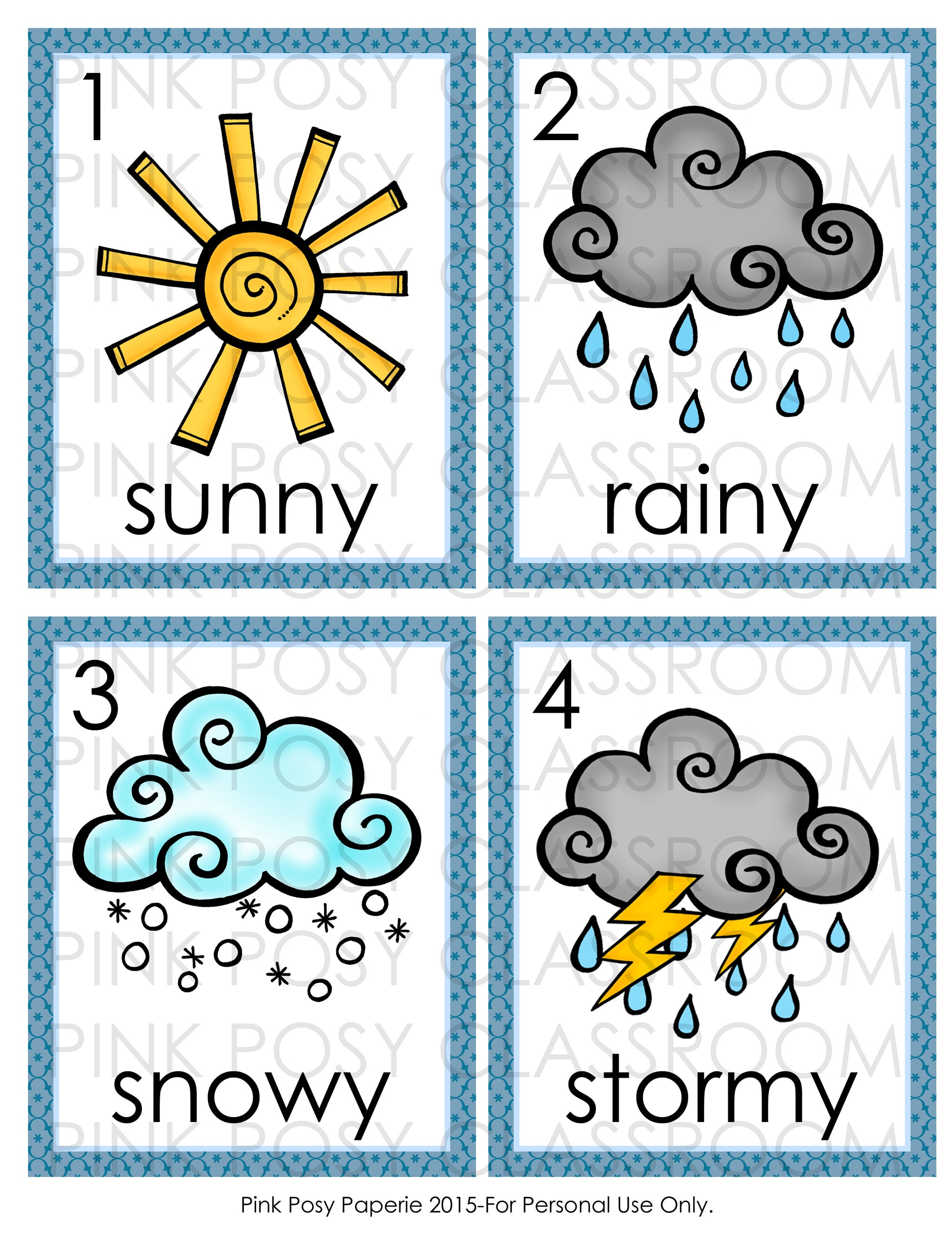 Weather Vocabulary Cards, Weather Printable, Homeschool Activity ...