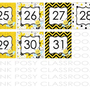 Bee Calendar Set, Classroom Calendar Set, Classroom Decor, Number ...