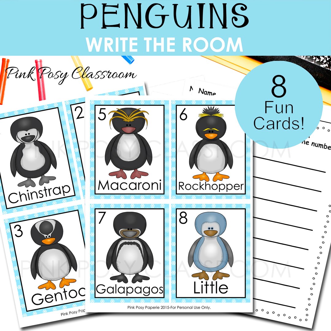 Penguin Vocabulary Cards, Penguin Printable, Literacy Center, Writing ...