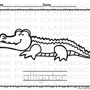 Reptiles and Amphibians Coloring Pages, Color and Trace the Word ...
