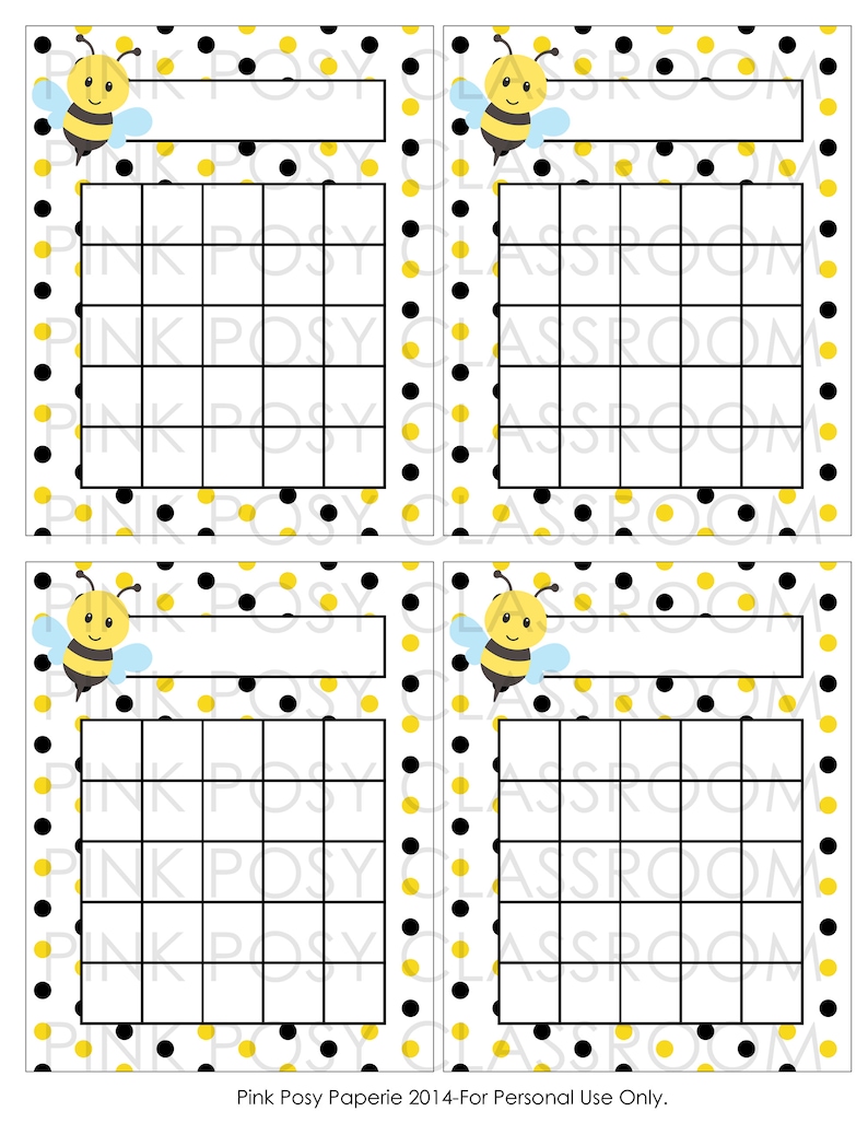 Editable Reward Charts, Bee Reward Charts, Classroom Decorations ...