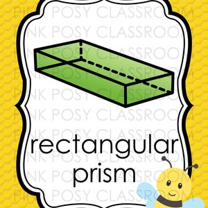 Bee Shape Posters, Classroom Decor, 3D Shape Posters, Printable Shape ...