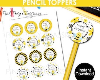 Student Birthday Gift, Woodland Birthday Pencil Toppers, Classroom ...